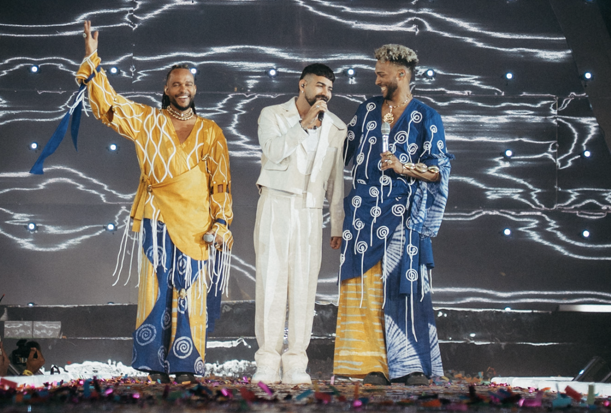 Dilsinho acompanha os Calema em concerto no Estádio da Luz, em Lisboa ...